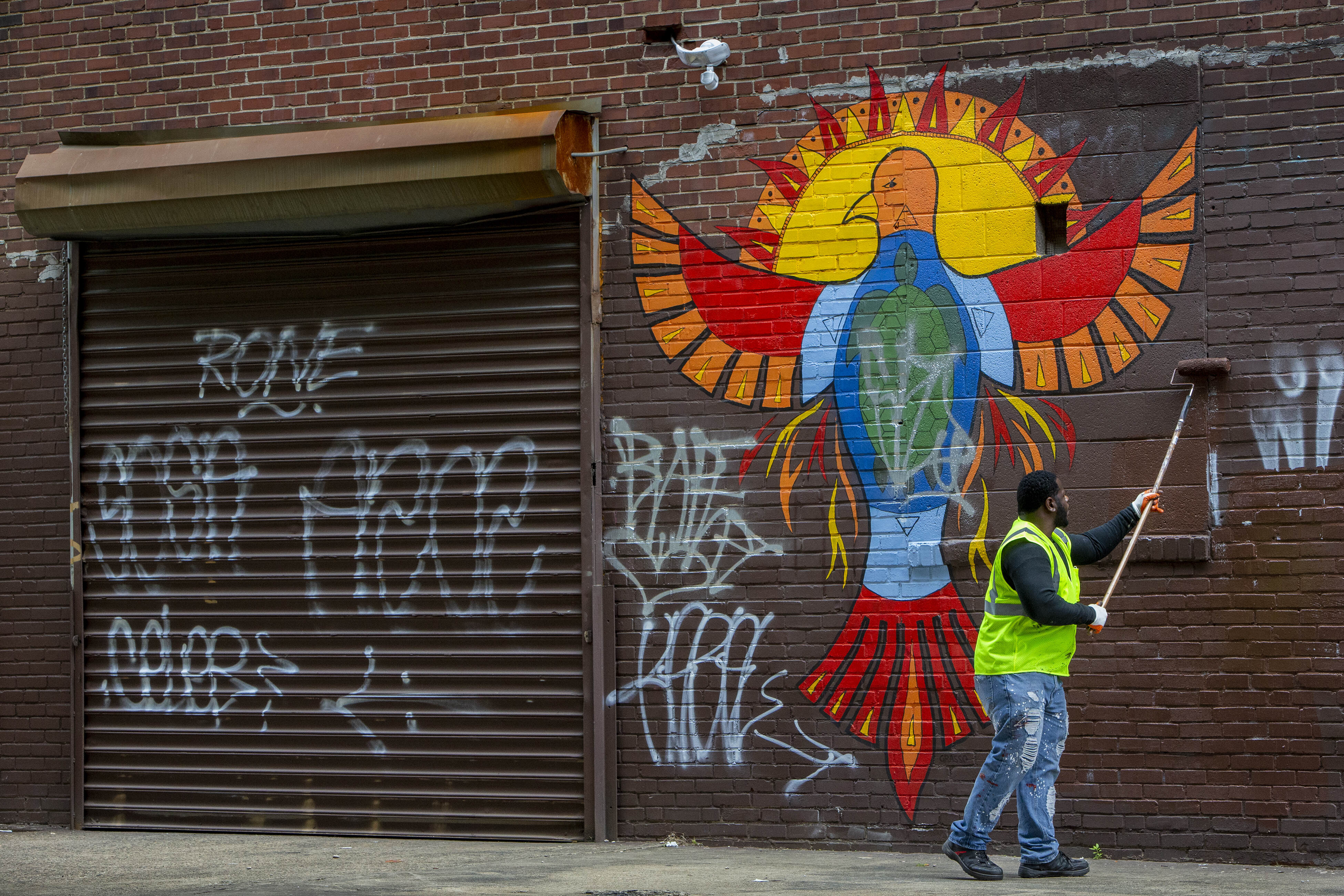 The city’s graffiti cleanup program doesn’t cover areas where residents ...