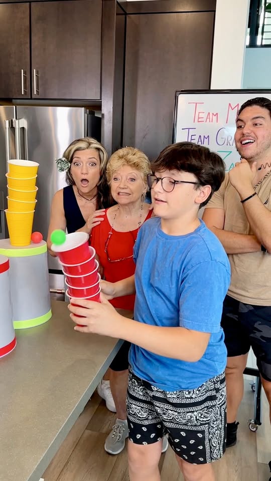 Bounce the Ball Into Cups Challenge for a Prize Win
