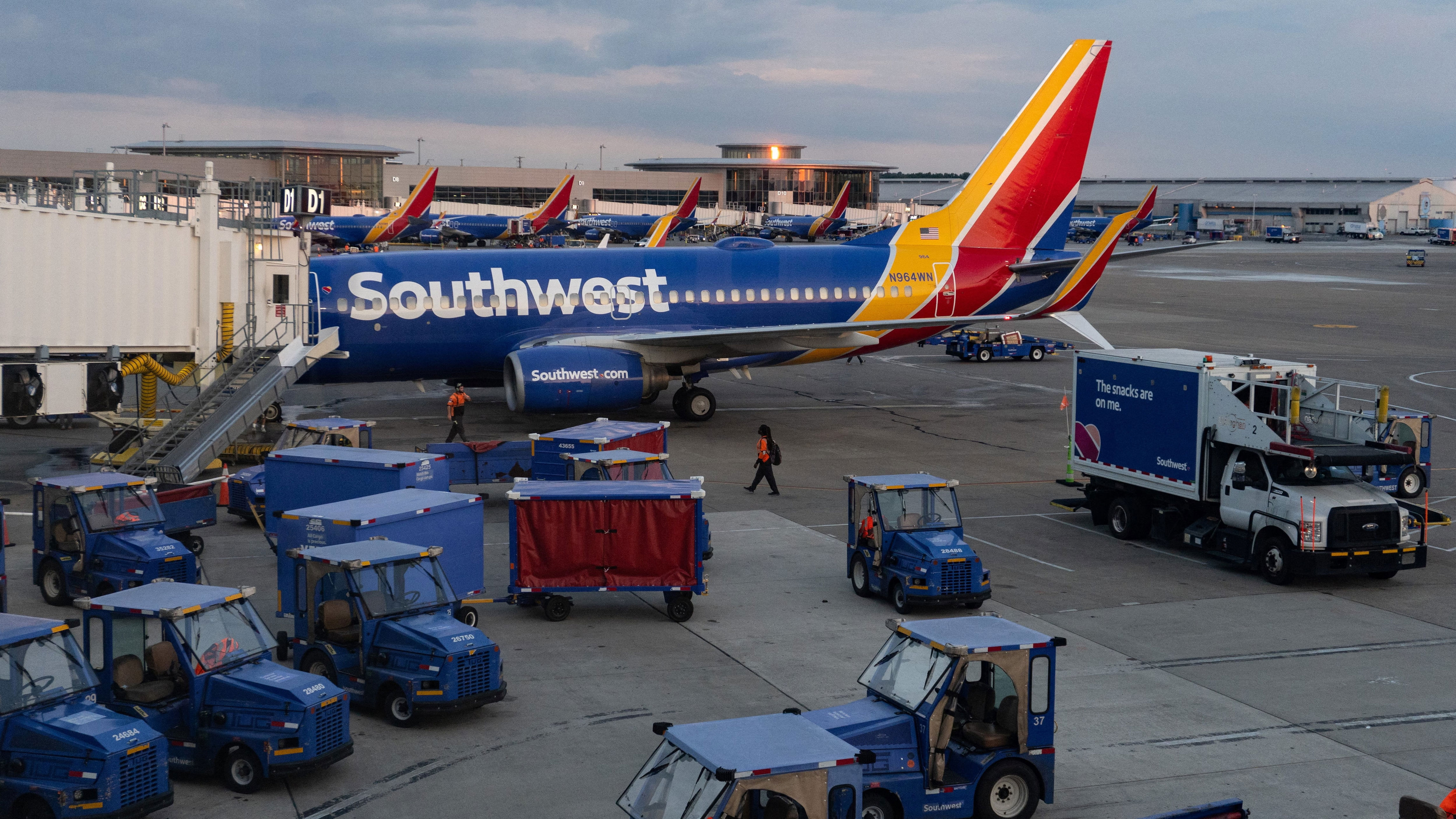 Southwest jet hit by ground vehicle in airport crash