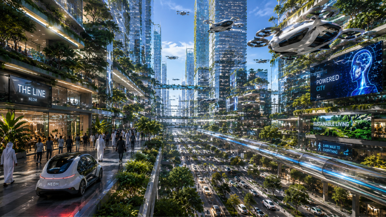Saudi Arabia's $9 trillion NEOM city with flying taxis and a 170-km ...