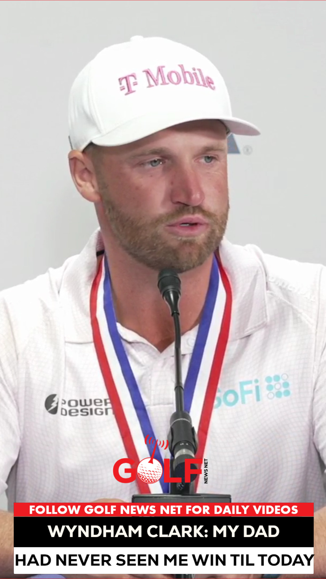 Wyndham Clark's dad surprised him to see him win for the 1st time ever