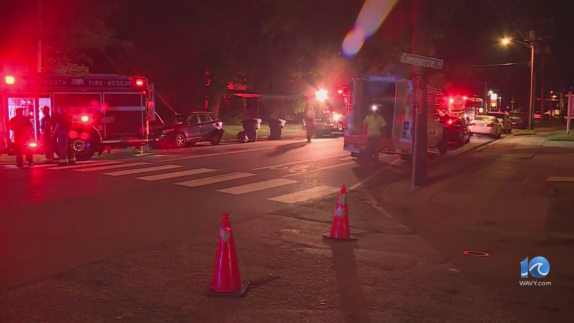 Two displaced after fire in Portsmouth multi-family structure