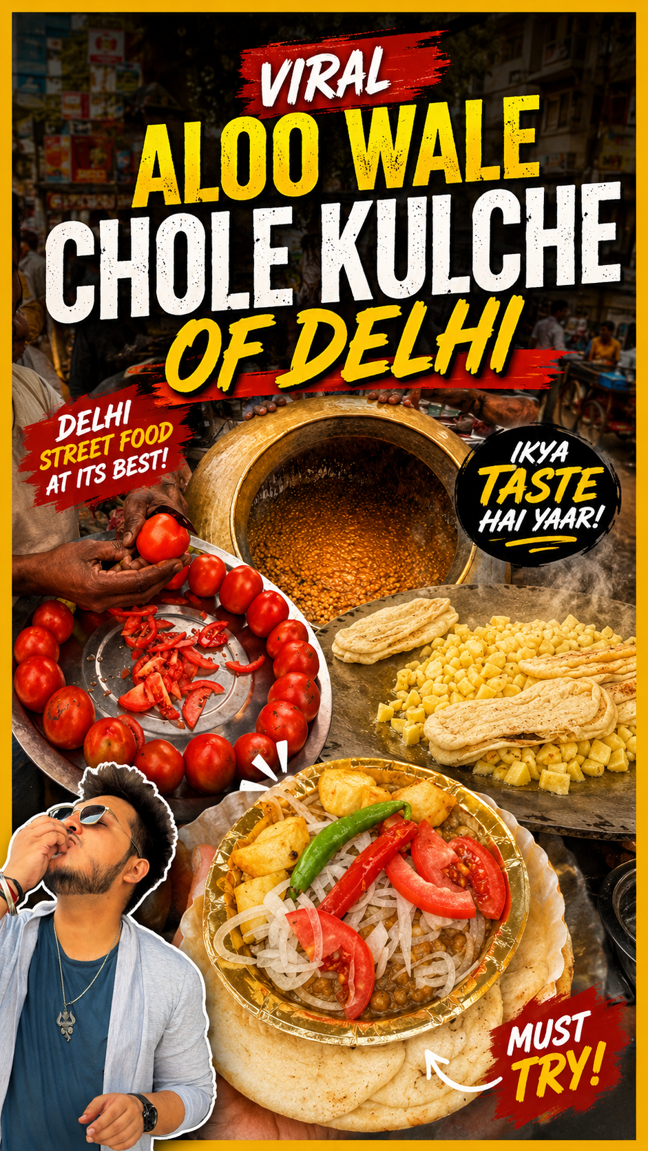 Chole kulche in Delhi India 🇮🇳 | Viral steamed chole kulche with crispy ...