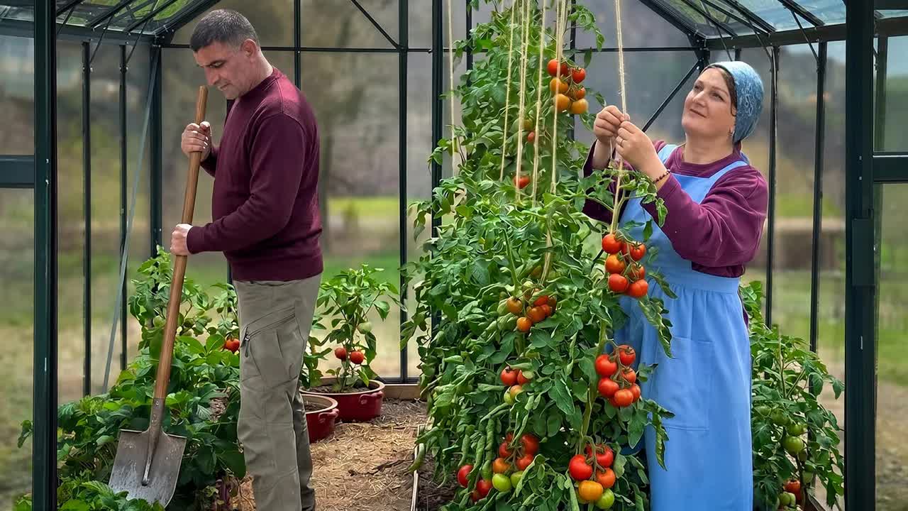 Fresh from the greenhouse to the kitchen in the mountains