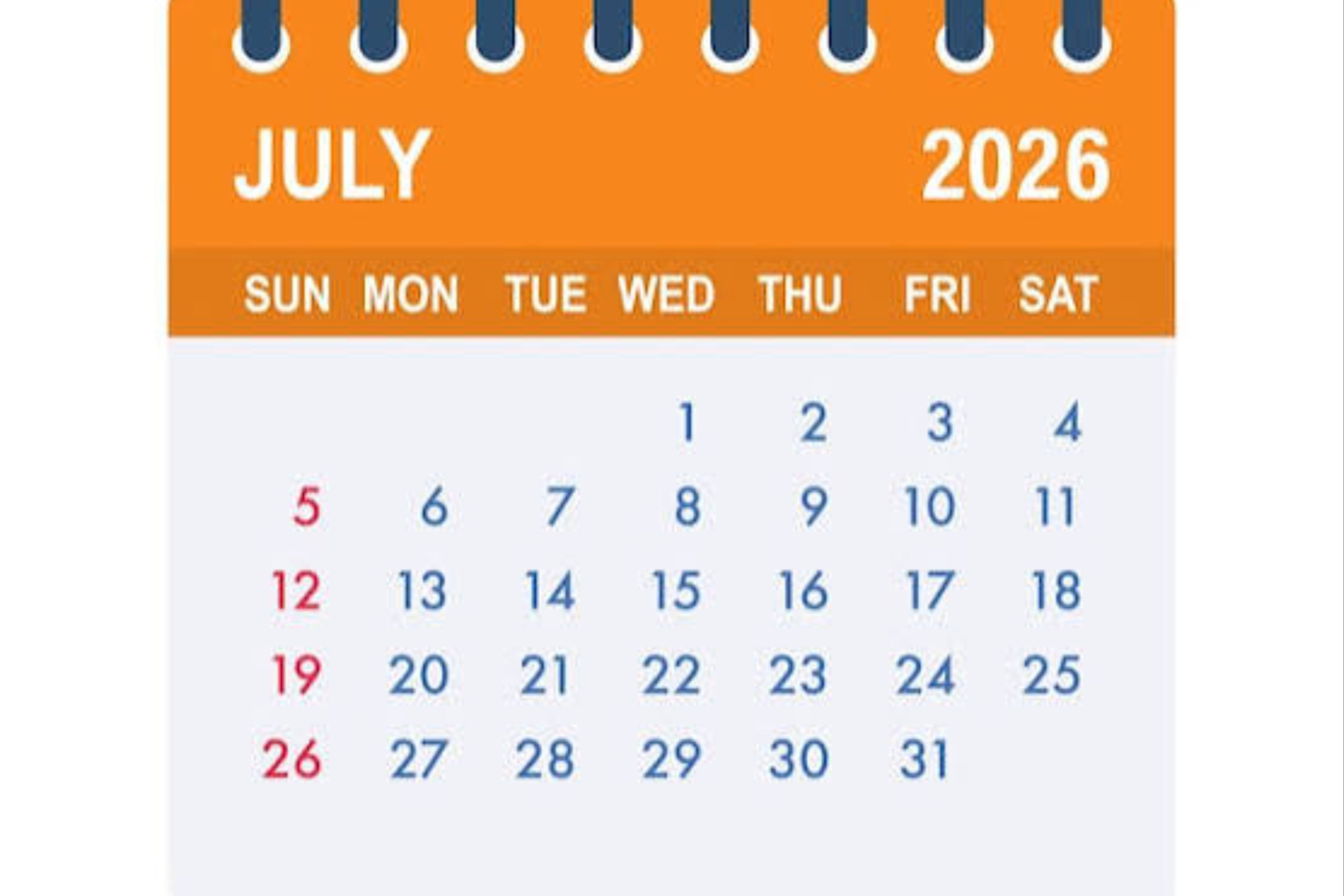Kalender Juli 2026 lengkap dengan weton, tanggal merah, dan hari penting