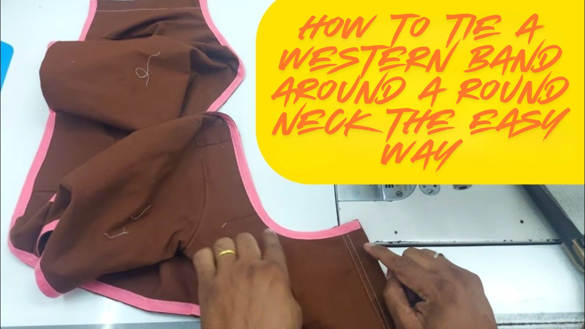 How to tie a western band around a round neck the easy way