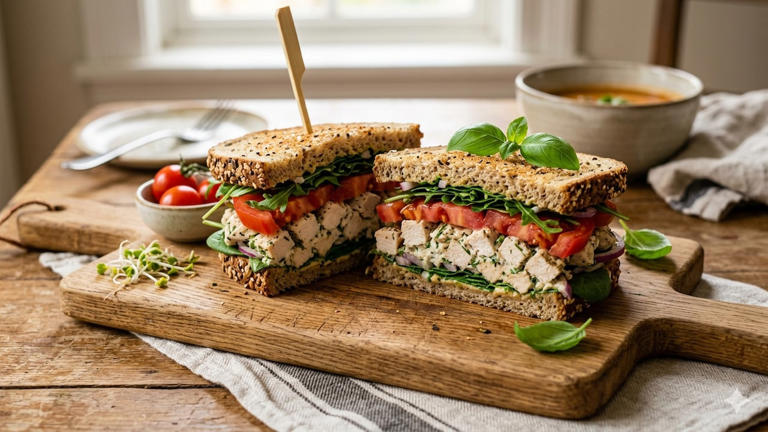 Fuel your day with this high-protein chickpea paneer sandwich