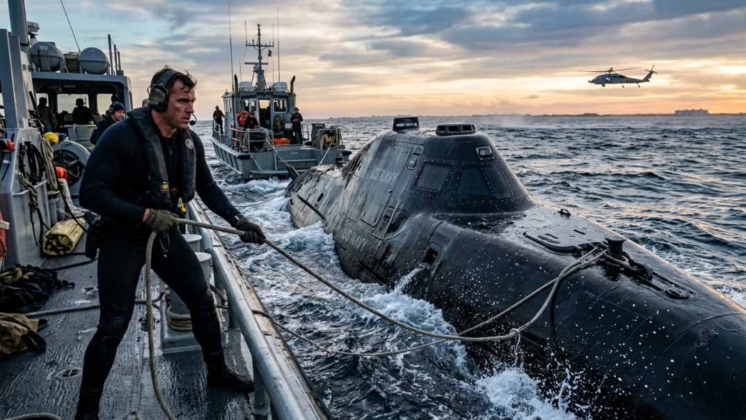 Navy’s secret dry combat submersible finally breaks through