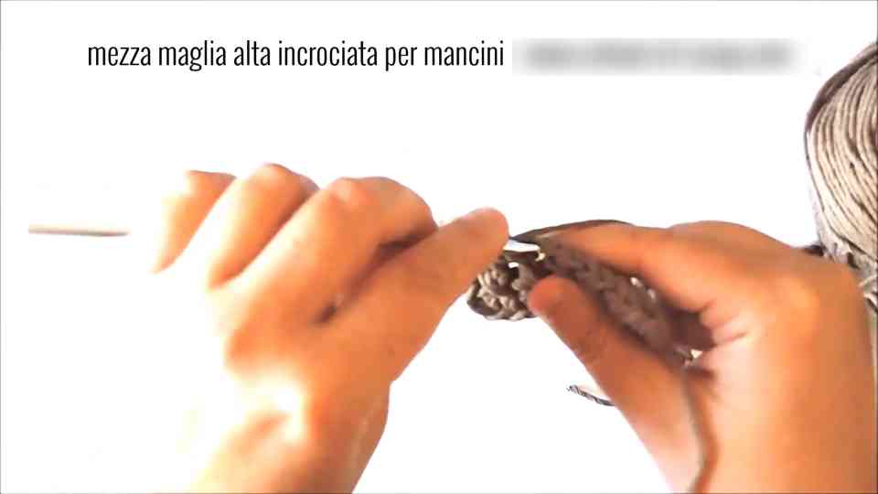 Scuola Di Uncinetto Mezza Maglia Alta Incrociata er MANCINI