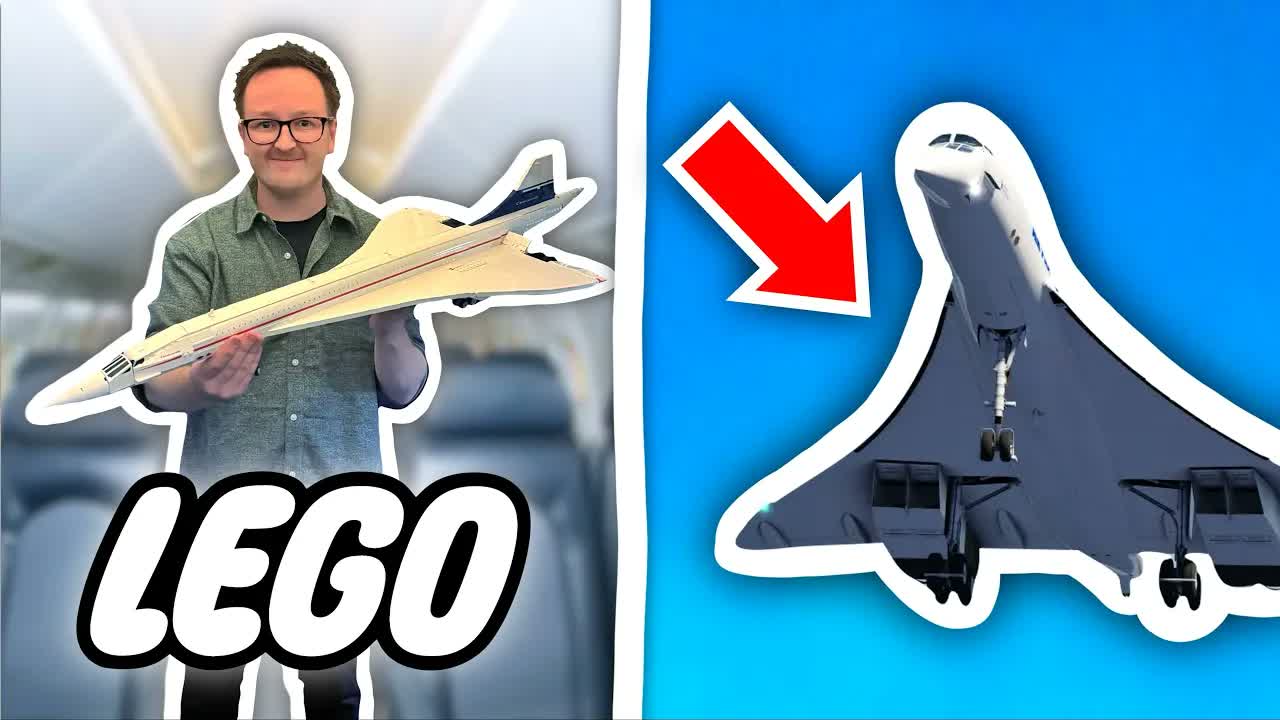 Building LEGO Concorde on the real Concorde