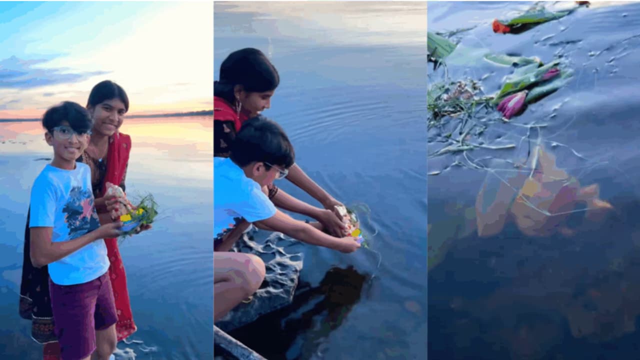 Indian kids immerse Ganesha idol in Canadian lake, viral video sparks ...