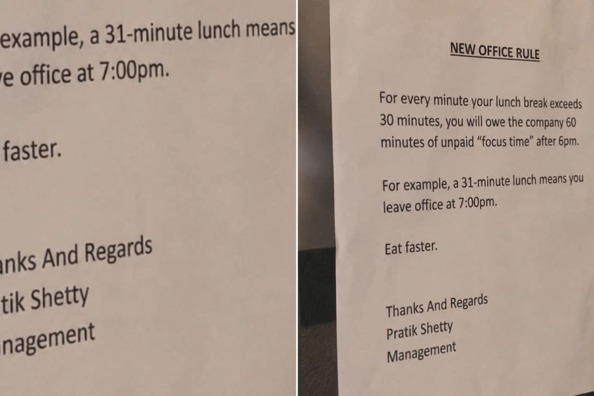 ‘1 minute late? Stay 1 hour extra’: This viral office notice is being ...