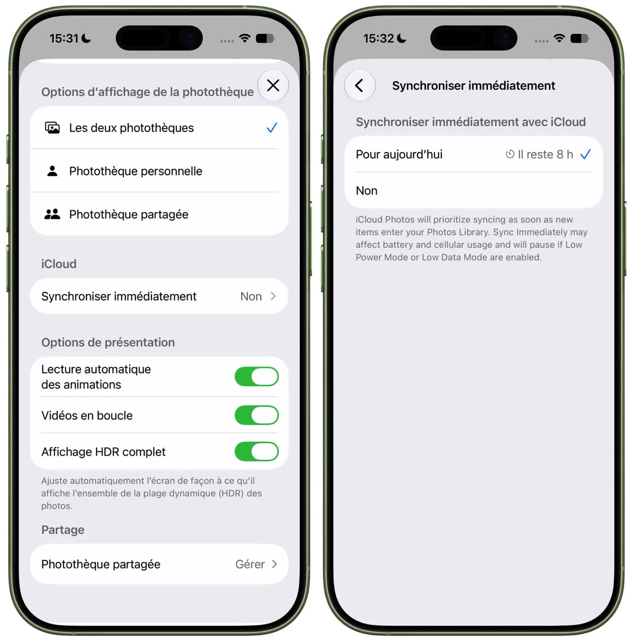 Photos : iOS 27 permet enfin de forcer la synchronisation iCloud, mais ...