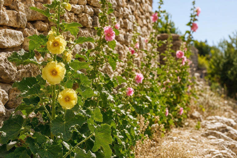Canicule au jardin : cette variété de rose trémière résiste à 40 °C ...