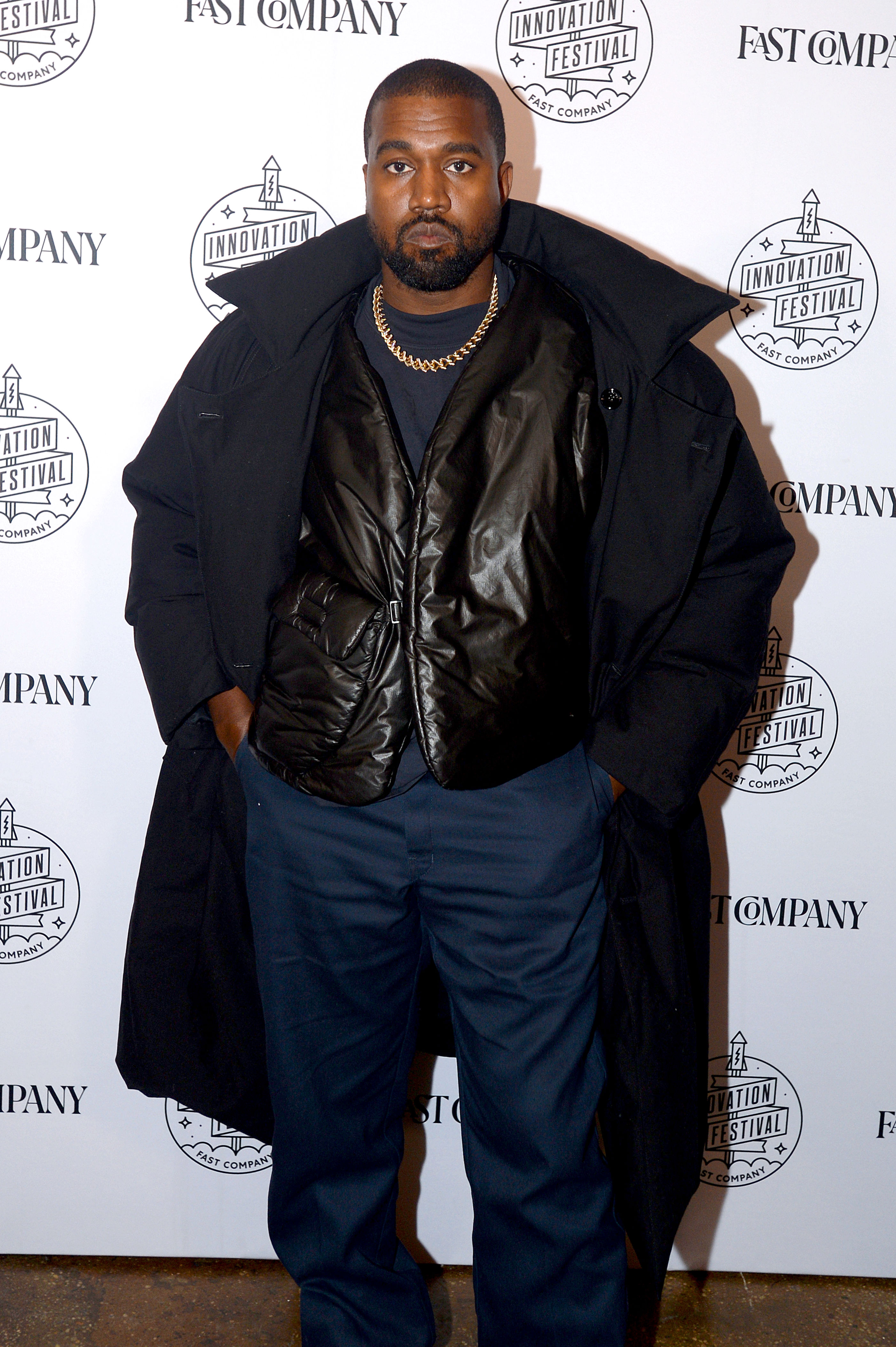 North West and Kanye West wear gimp masks in rare father-daughter photos