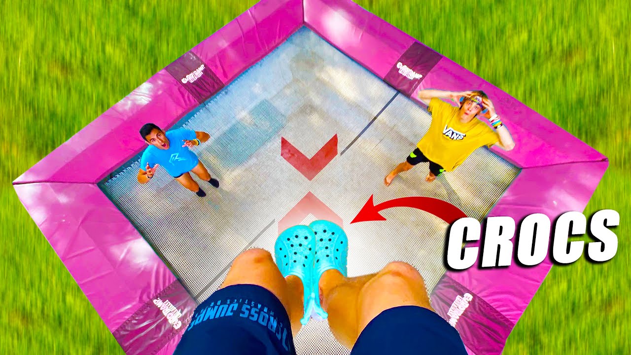 I tried extreme trampoline flips while wearing Crocs challenge