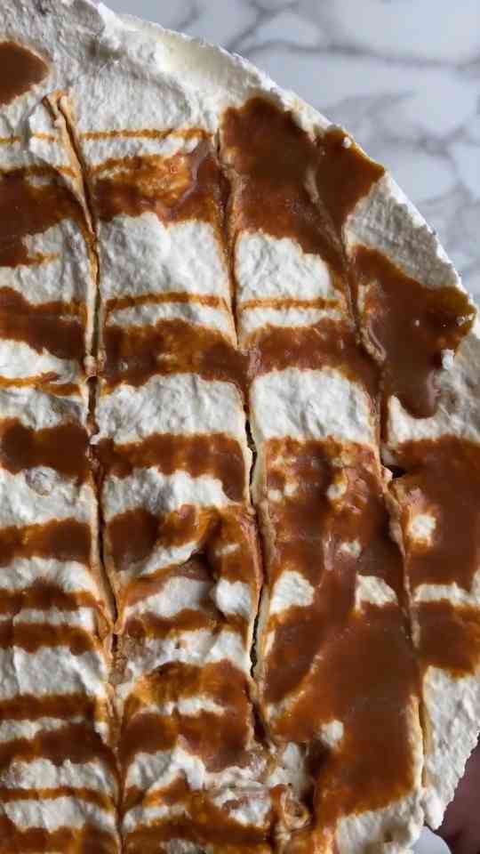A decadent frozen dessert with dulce de leche flavor