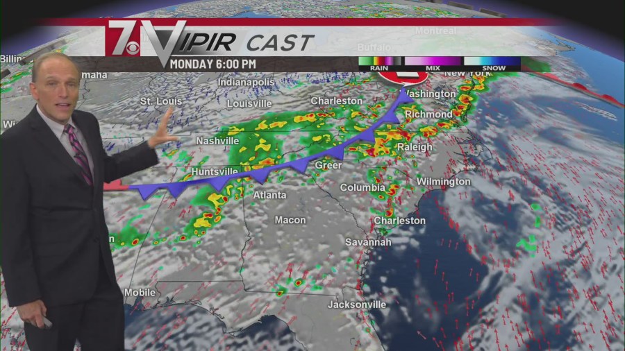 Storm chances increase Monday; 90-degree heat returns by weekend