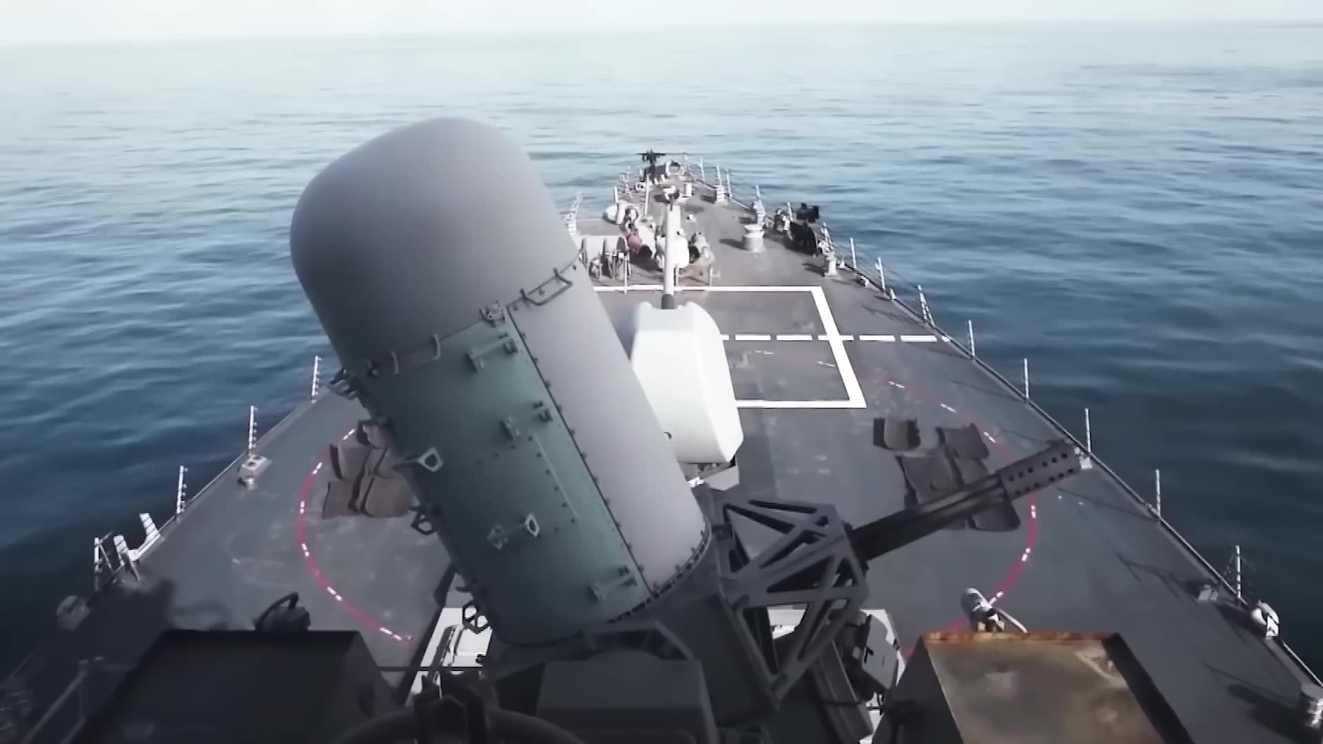 Pirates intercept a US destroyer in open water