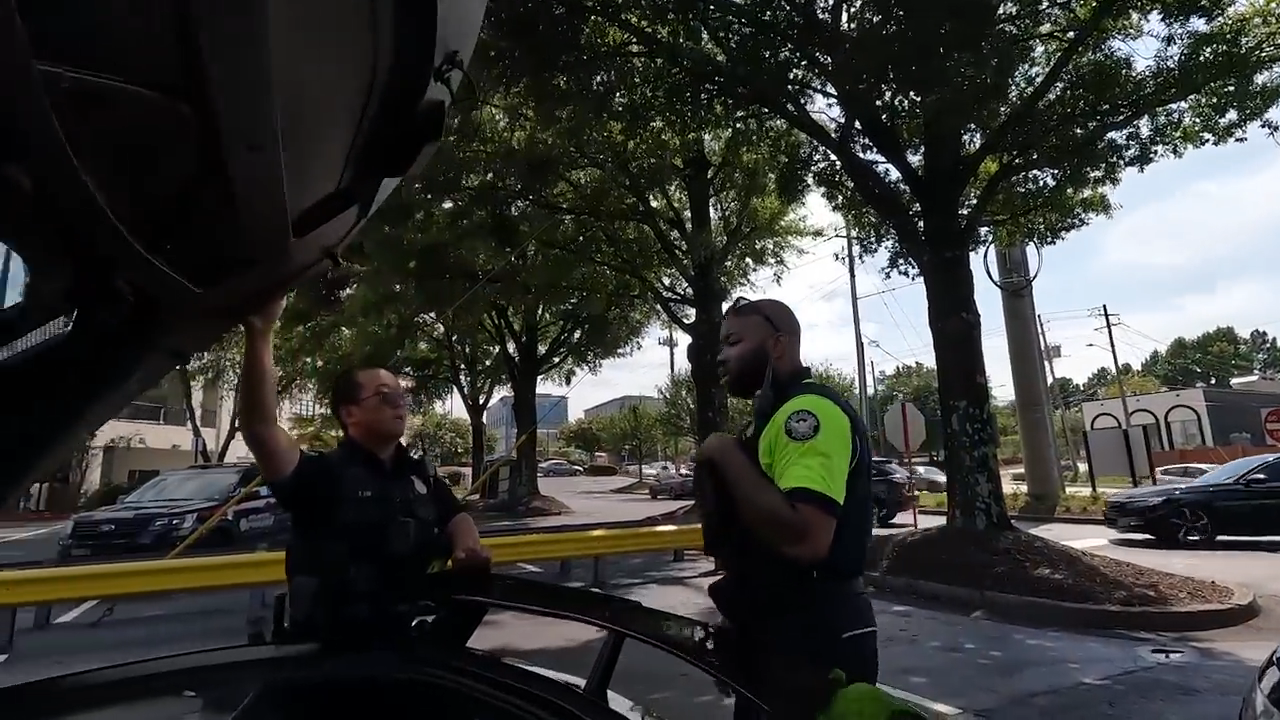 Man gets in driver’s face - he starts a fight he can’t win