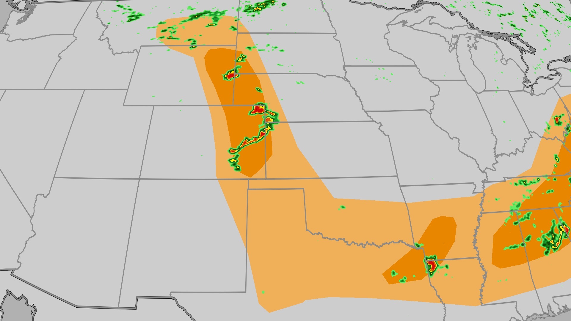 Thunderstorms, large hail, flood threat for Plains today