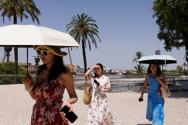 Red alert issued for 44C in Spain as Europe bakes in heatwave