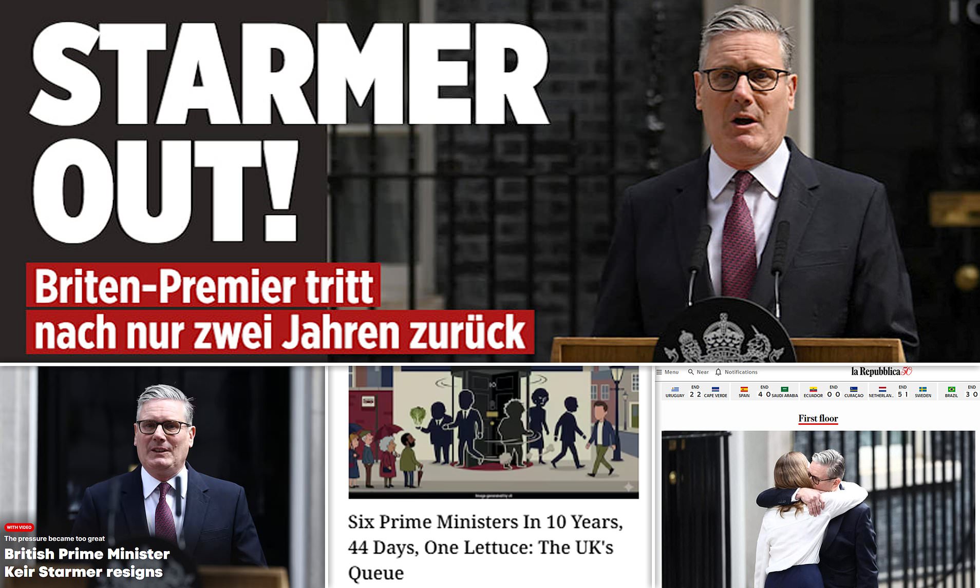 'Six PMs and one lettuce in ten years': Global media reacts to 'dud ...