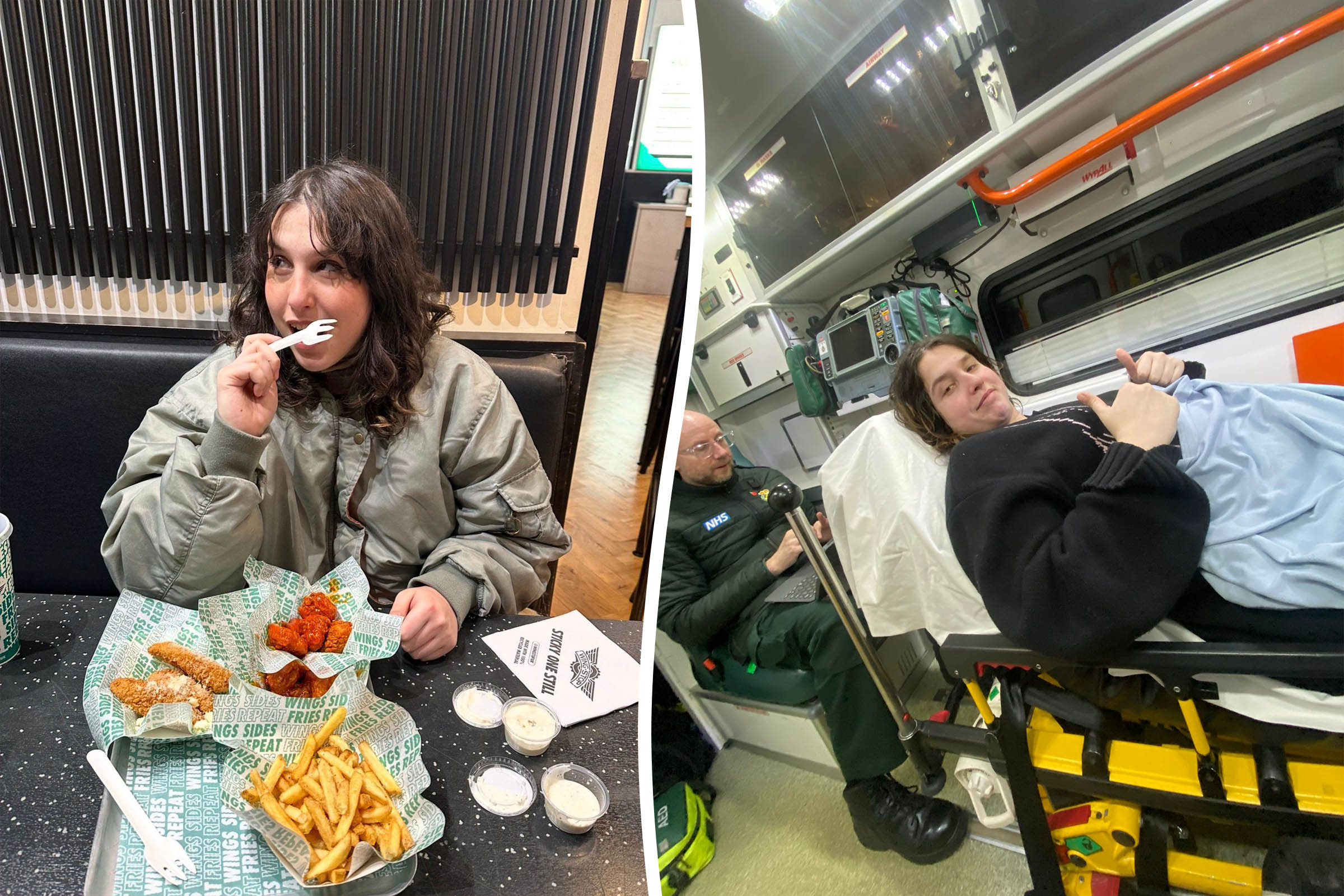 Student rushed to hospital after eating too many Wingstop chicken wings