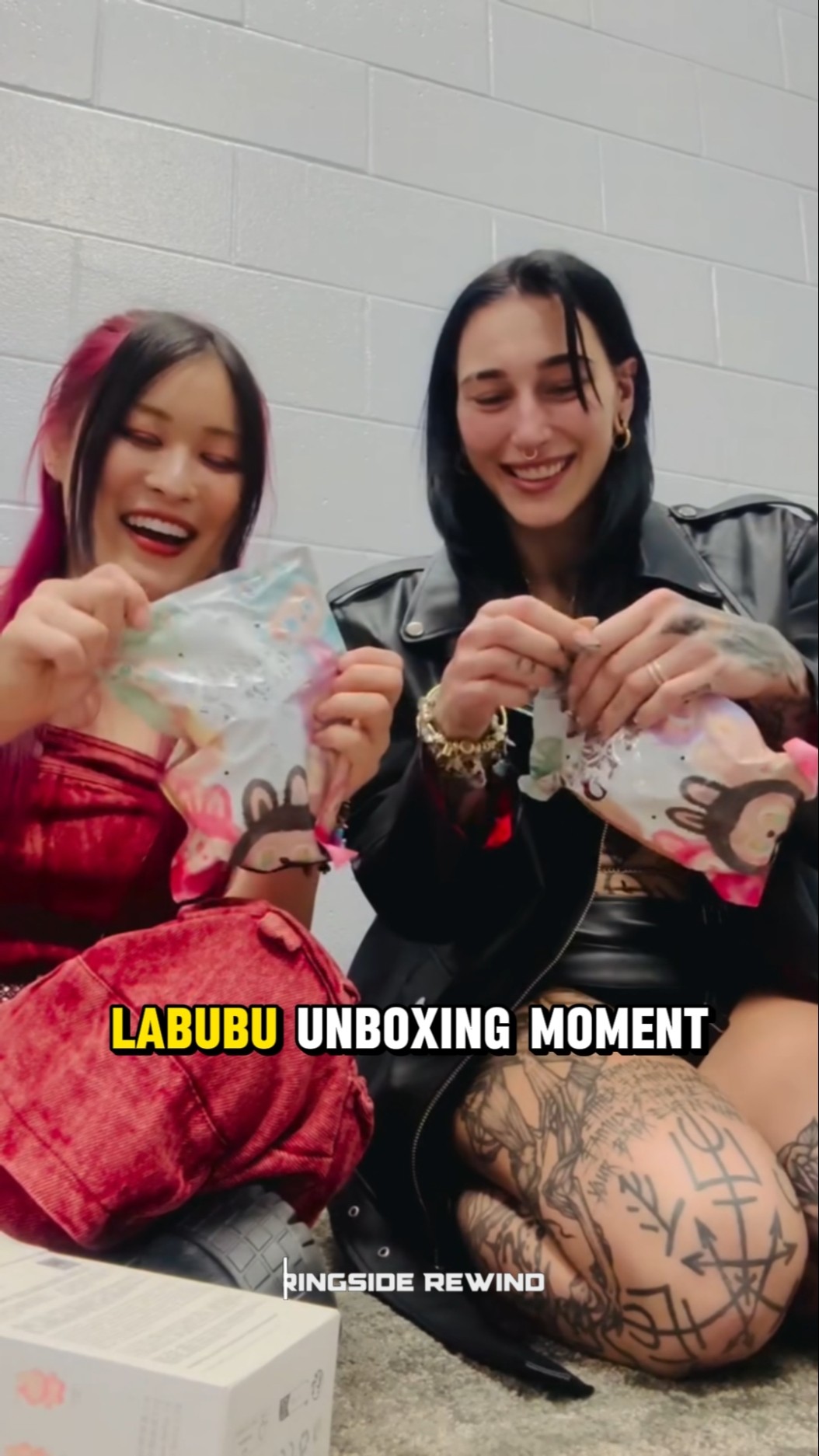 Rhea Ripley joins IYO SKY's first Labubu unboxing😍