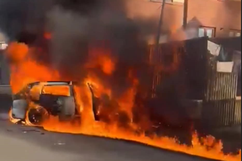 Teen rushed to hospital and car burnt out after brawl with weapons on ...