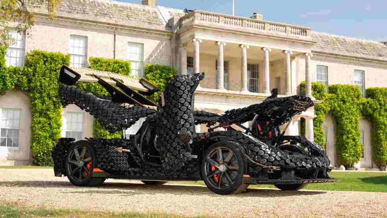 LEGO car built with more than 327,000 pieces breaks speed record