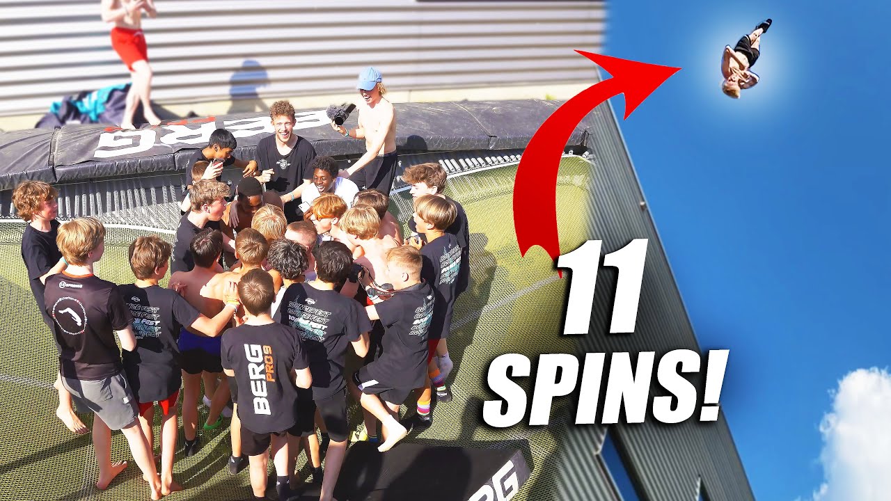 He broke the world record twice with insane trampoline skills