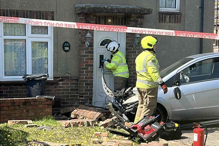 Driver taken to hospital amid 'collision involving a vehicle and a ...