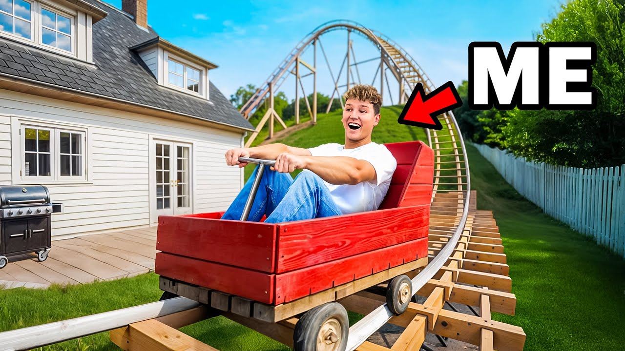 Innovative builder constructs an impressive backyard rollercoaster