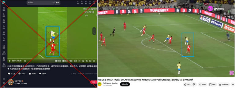 Footage from Brazil-Panama friendly misrepresented as World Cup highlight