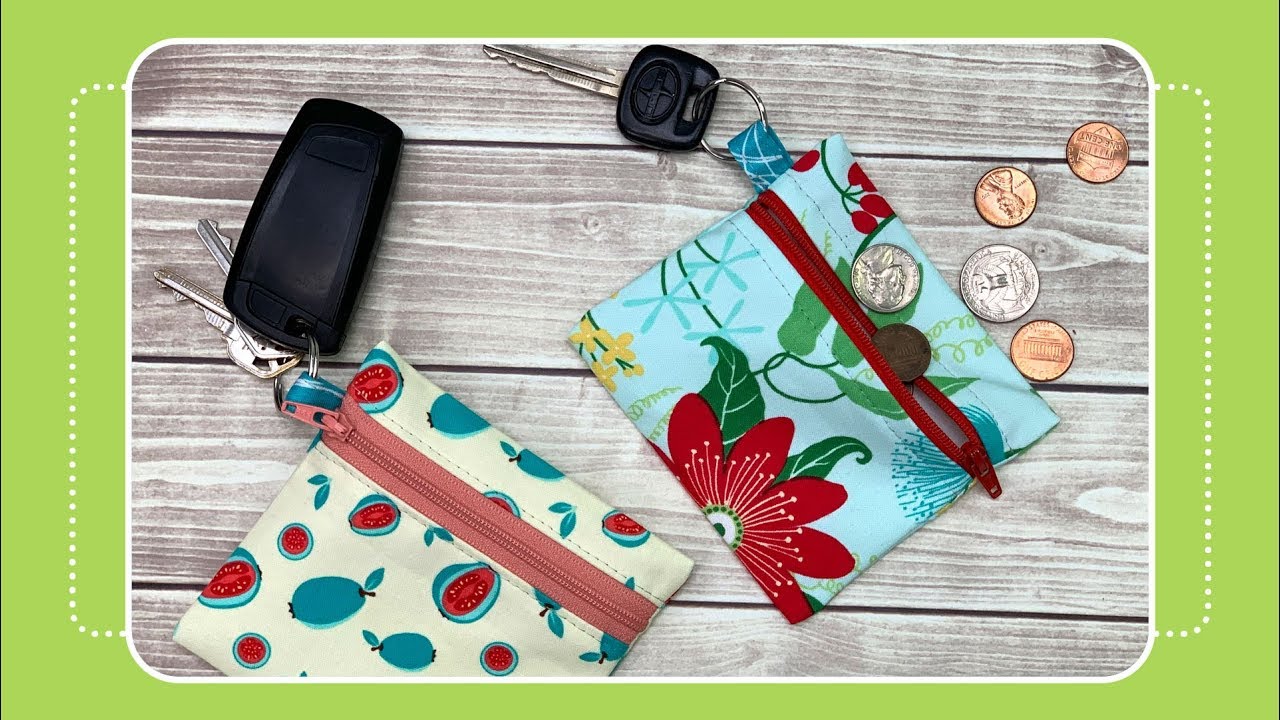 Coin purse keychain - Day 8 of 12 days of last minute DIY gifts
