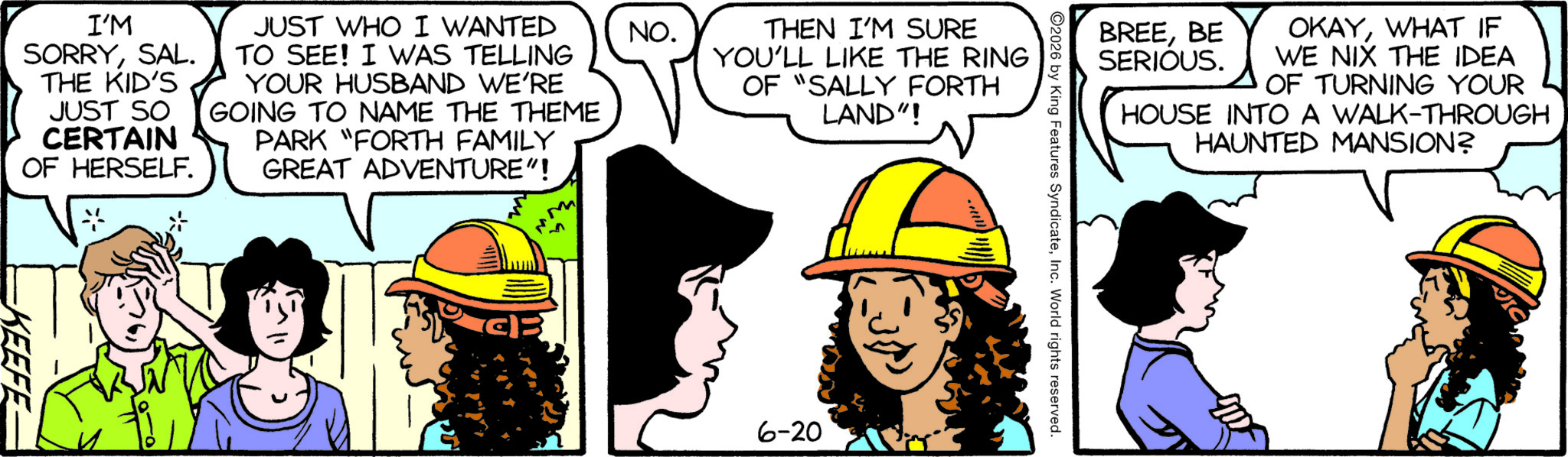 Sally Forth by Francesco Marciuliano; drawn by Jim Keefe