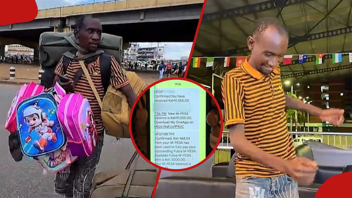 Githurai hawker breaks into dance after well-wishers gift him KSh 91k ...