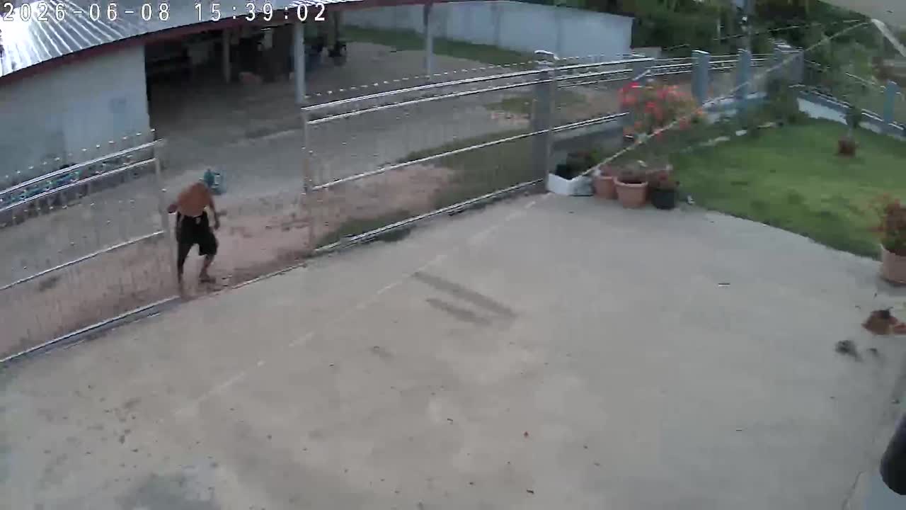 Senior citizen pinned to the ground when sliding gate falls onto him