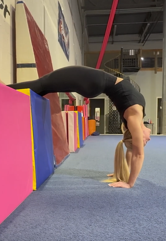 Gymnastics training day routine and skill practice in daily vlog
