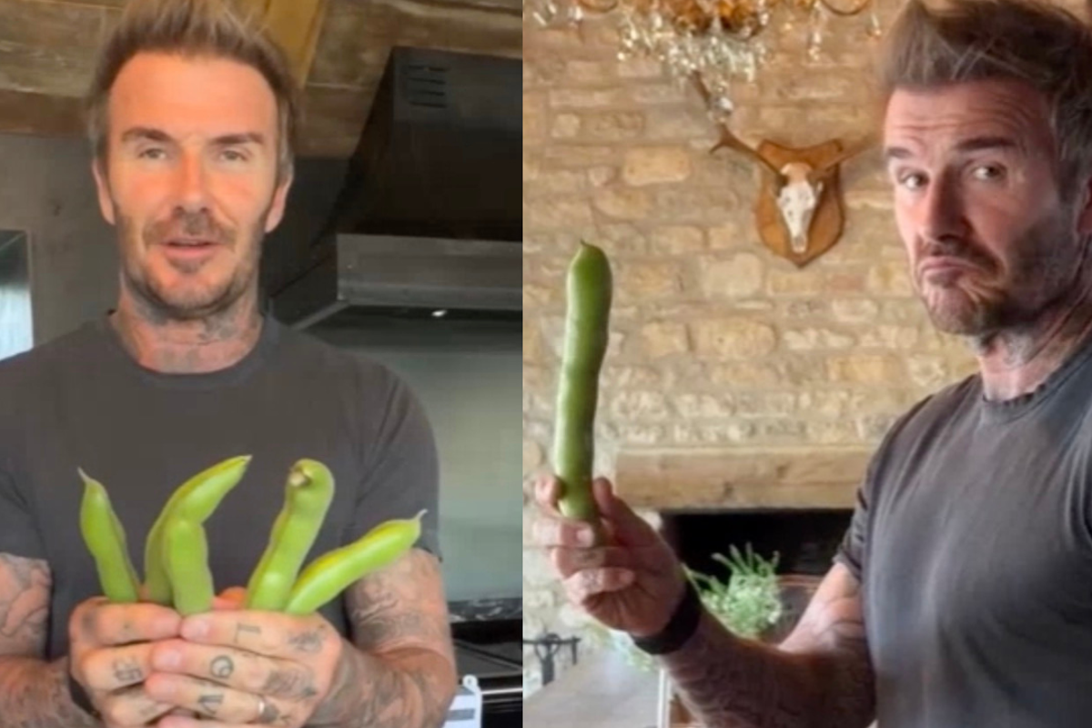 David Beckham’s kitchen confession leaves Victoria in fits of giggles
