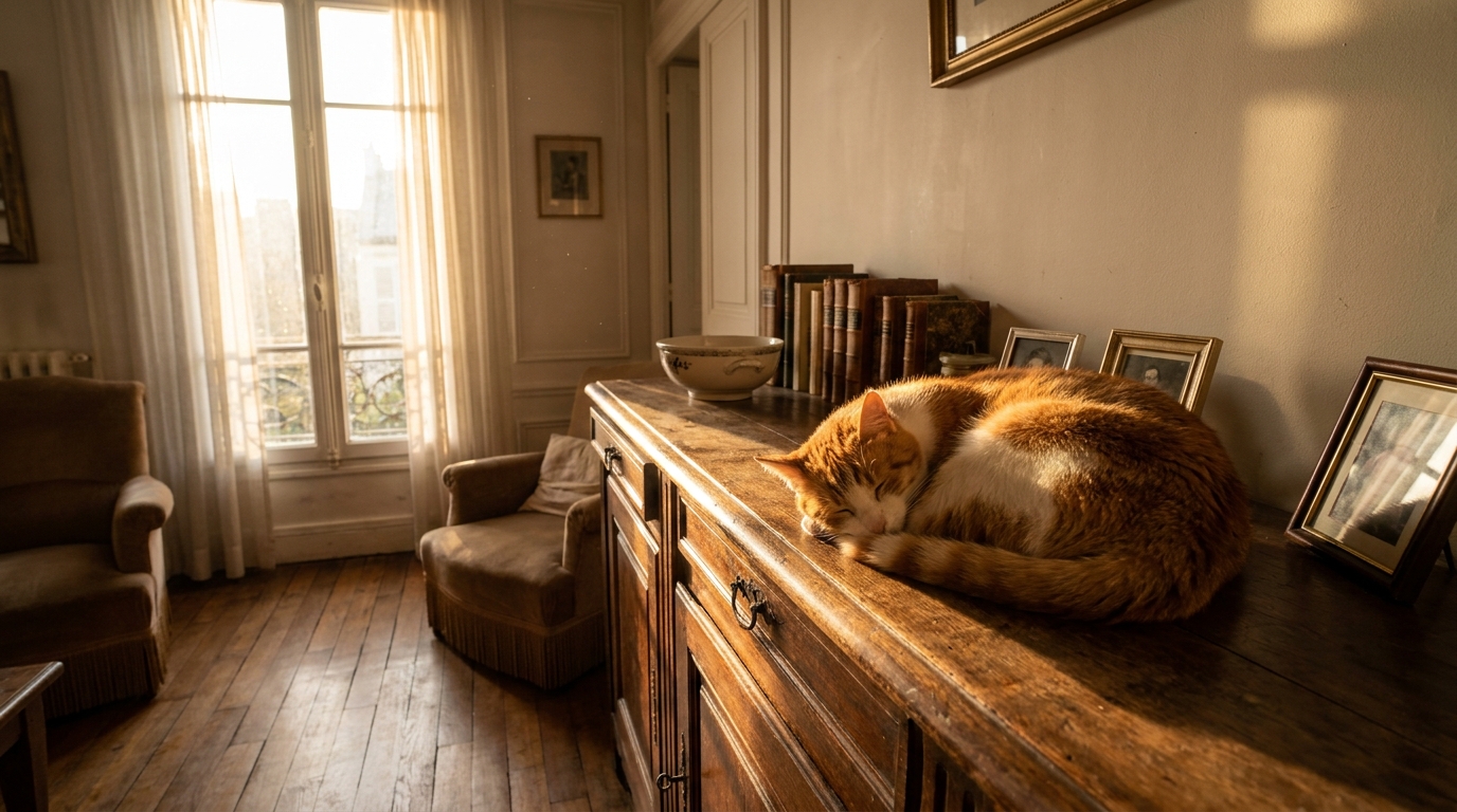 « Son vieux chat trônait sur le buffet » : en entrant chez mon voisin ...