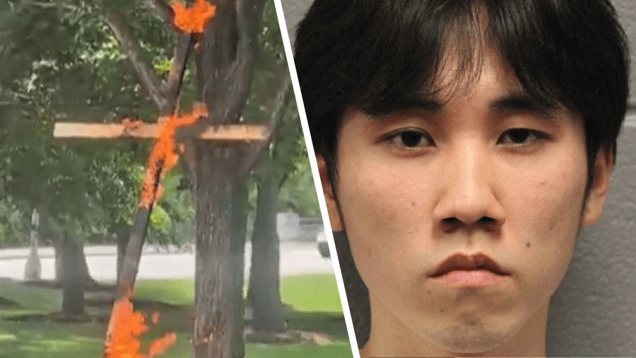 Man charged with Chicago cross burning back in court
