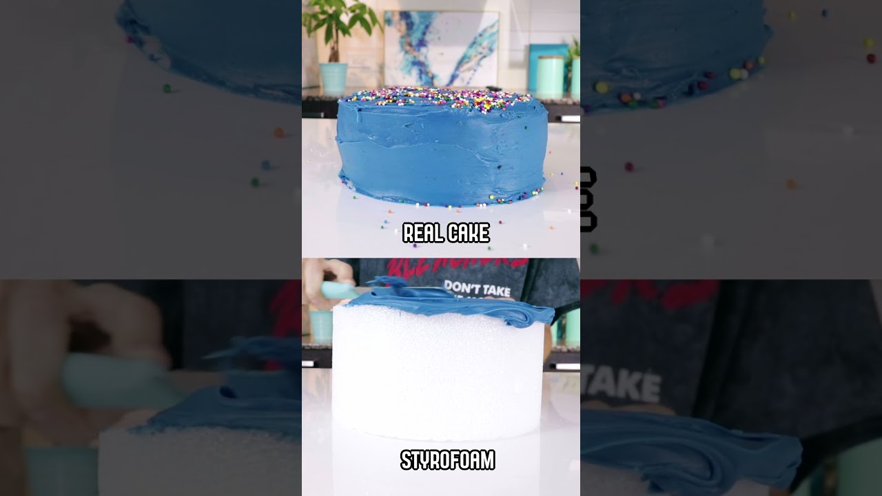 Why commercial directors use Styrofoam blocks inside fake cakes
