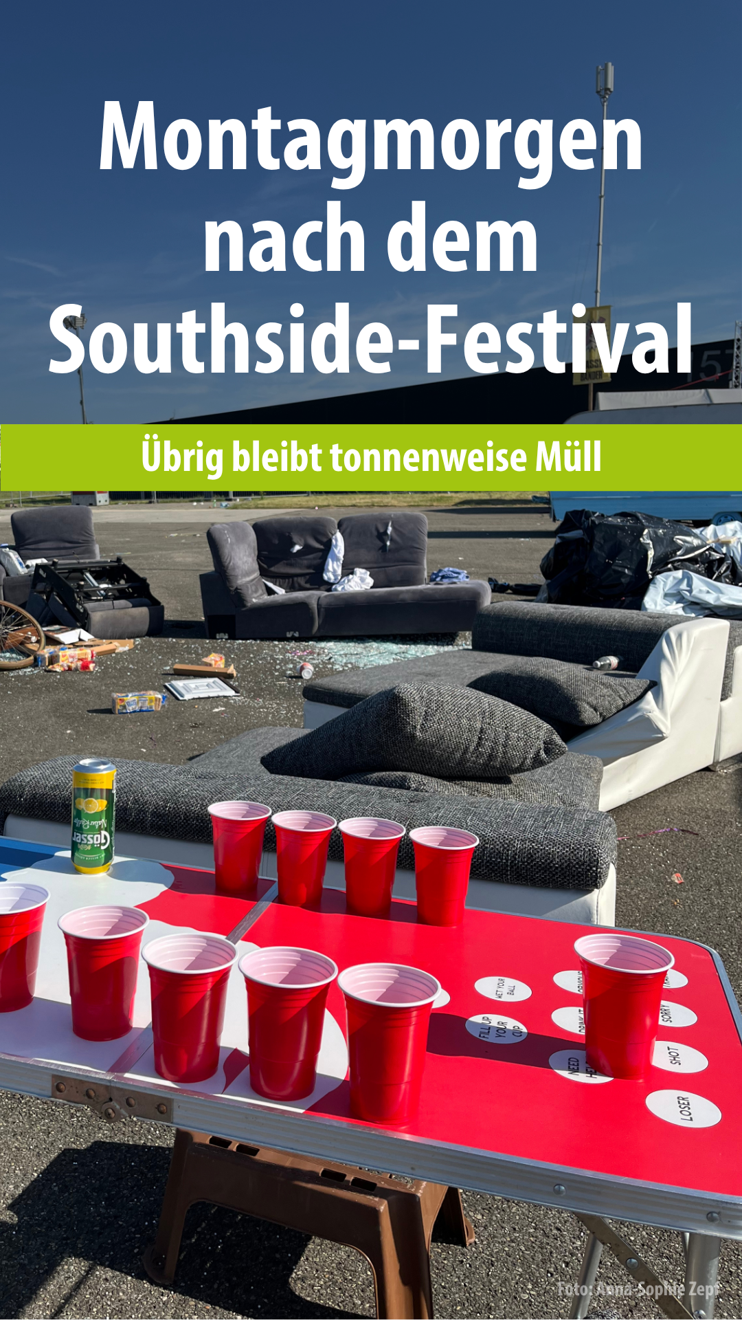 Montagmorgen nach dem Southside-Festival