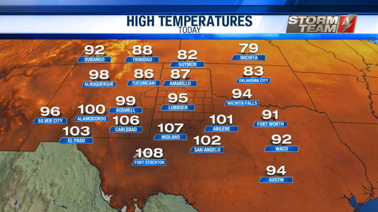 Not as hot for some Monday, thunderstorms possible late evening