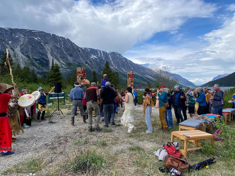 Carcross/Tagish First Nation unveils totem poles in Bennett, BC
