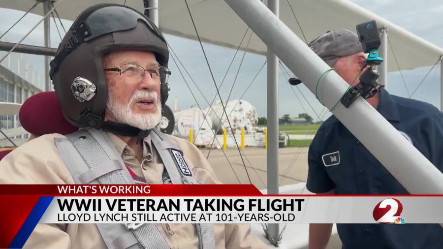 101-year-old WWII vet takes to the skies