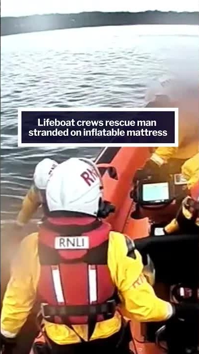 Lifeboat crew rescues man stranded on inflatable mattress near Edinburgh