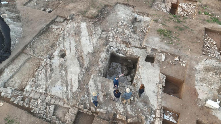 Two well-preserved Roman busts were discovered inside a wine vat in ...